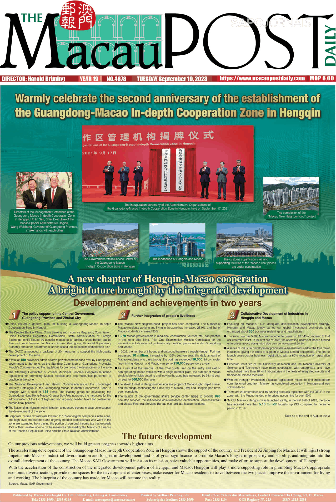 The Macau Post Daily (19 set 2023) - Jornais e Revistas - SAPO.pt ...